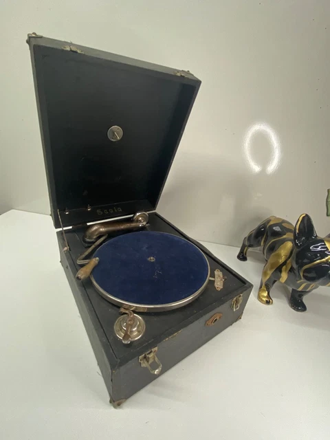 ANCIEN GRAMOPHONE SCALA à restaurer ou pour pieces sans le cône EUR 52 ...