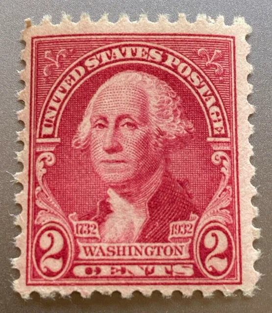 707 MNH 1932 2c George Washington Presidents Gilbert Stuart peinture ...