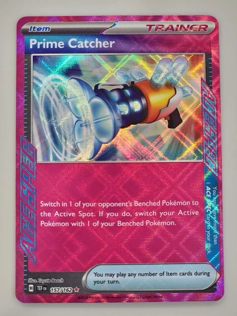 POKEMON TCG: TEMPORAL Forces - Prime Catcher (157/162) ACE SPEC, MINT ...