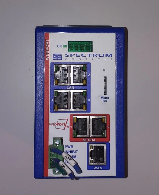 SPECTRUM CONTROLS WEBPORT WP-R-ET-SW-0 Remote Access Module Gateway VPN ...