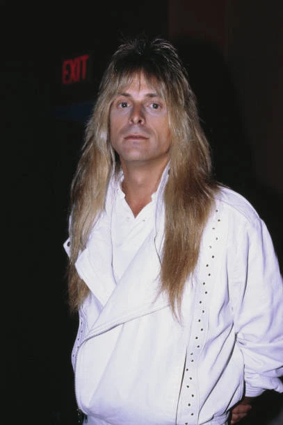KEYBOARD PLAYER GREGG Giuffria Wearing A White Leather Jacket Over- Old ...