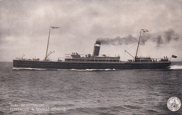 SS DUKE OF CONNAUGHT. LNWR. FLEETWOOD-BELFAST SERVICE. Shipping Vintage ...