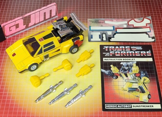 VINTAGE HASBRO TRANSFORMERS G1 Autobot Car Sunstreaker Complete w/Insts ...