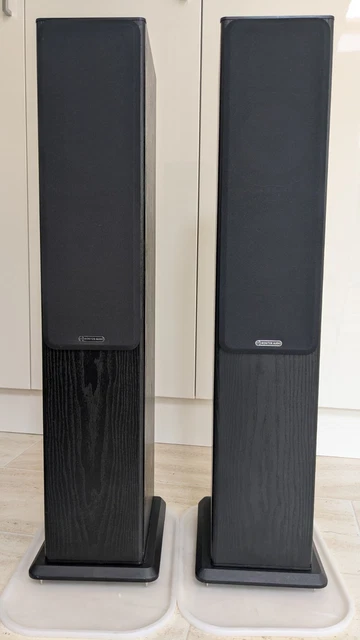 MONITOR AUDIO BRONZE BX5 Floorstanding Hifi Speakers, black oak finish ...