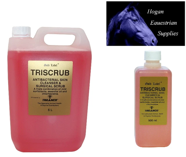 GOLD LABEL TRISCRUB (Hibiscrub) Antibacterial Skin Cleanser 500ml / 5L ...