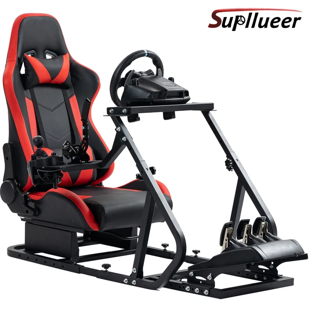 SUPLLUEER RACING SIMULATOR Cockpit Adjustable Stand or Seat Fit ...
