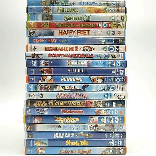 CHILDREN'S ANIMATION DVD Bundle X20, Shrek/Happy Feet/Madagascar/Ice ...