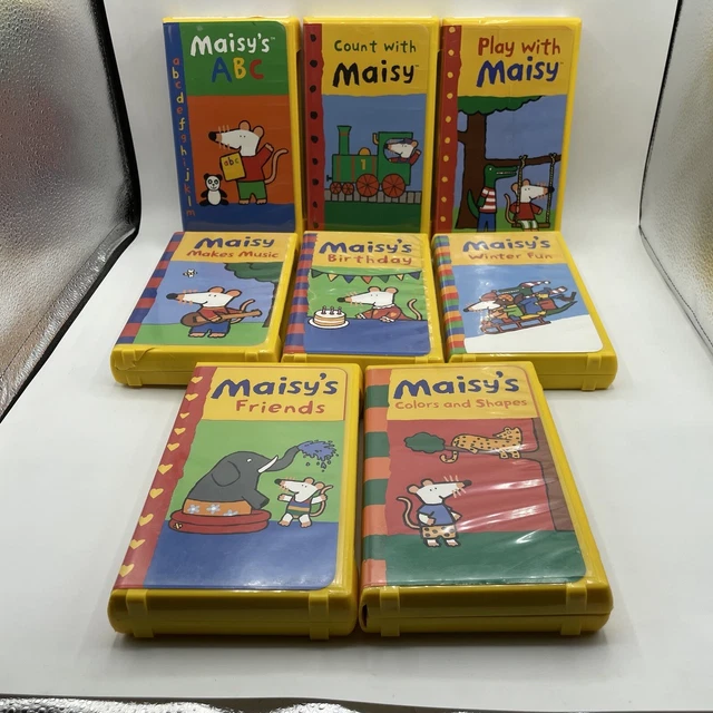 MAISY VHS VIDEO Lot of 9 Tapes Clamshell Covers Play With Maisy Makes ...