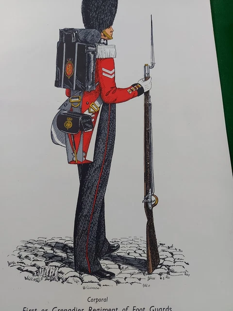 ORIGINAL BRITISH MILITARY Poster CORPORAL GRENADIER REGIMENT OF FOOT ...