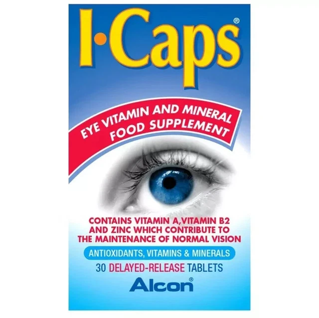 ICAPS - EYE & Vision Health Vitamin & Mineral Tablets 30s, (Lutein ...