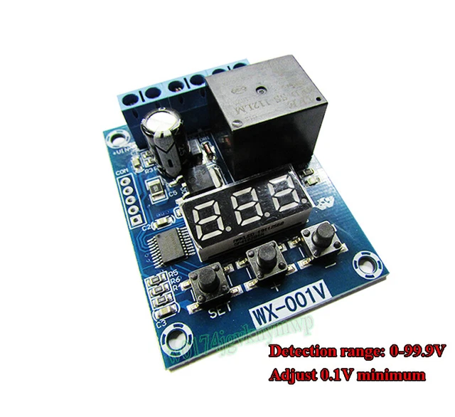 Voltage Detection Module Relay Switch Charging Discharge Monitoring