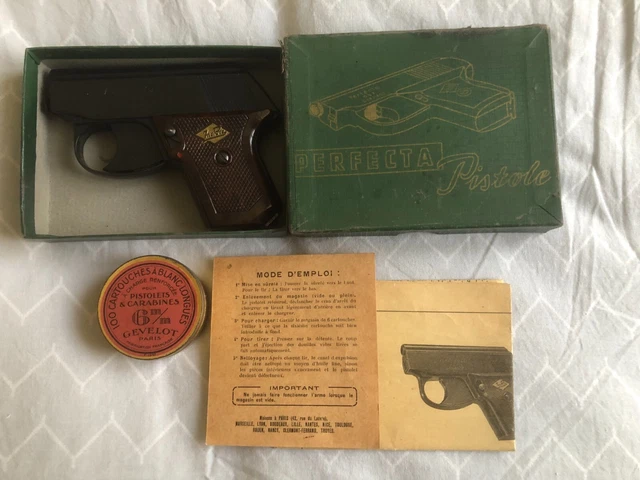 PISTOLET D'ALARME PERFECTA PISTOL MODEL G-GAS BROWNED plus boite ...