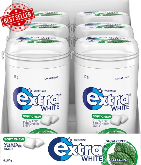 SPEARMINT, SUGAR FREE Chewing Gum, Soft Chew Bottle 67G (Case of 6) $44 ...