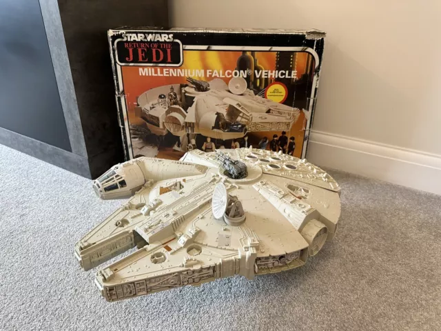 VINTAGE STAR WARS Millennium Falcon 100% Complete Original Box Boxed ...