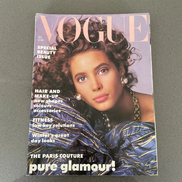 VOGUE UK MAGAZINE October 1986 Christy Turlington 40th Birthday Gift ...