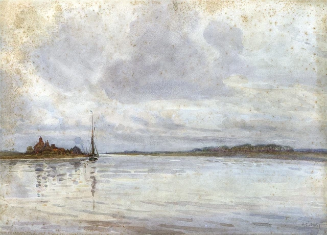 ALFRED CROWDY LOVETT (1862-1919) Watercolour Painting - On The Blyth ...