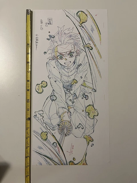 DEMON SLAYER: KIMETSU No Yaiba Fukusei Genga Tanjiro Keyframe HUGE! EUR ...