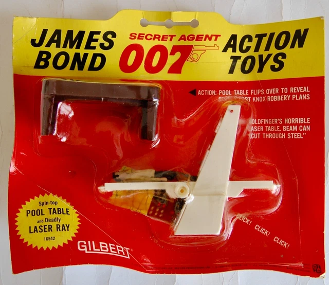 VINTAGE GILBERT JAMES Bond 007 Goldfinger Pool Table & Laser Ray. 1965 ...