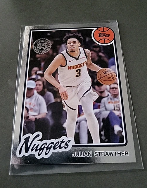JULIAN STRAWTHE NBA CARD TOPPS 2025-26 SILVER 45th ANNI # 80BK-28 ...
