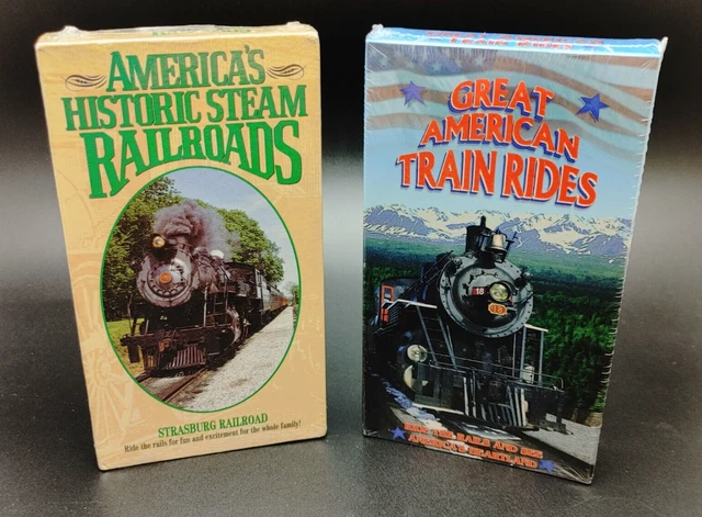 2 TRAINS VHS Great American Train Rides & Historic Steam Railroads New ...
