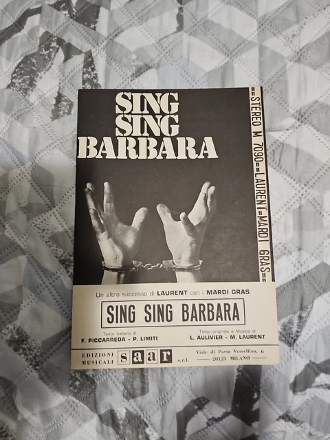 SPARTITO SING SING Barbara di Laurent con i Mardi Gras. EUR 5,00 ...