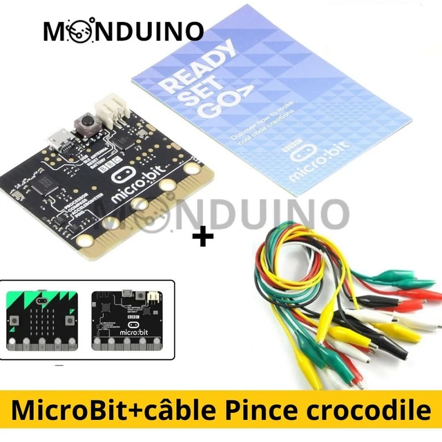 Bbc Microbit Officiel Avec 10 Câbles Pince Crocodile Microbit Arduino Raspberry Eur 2999