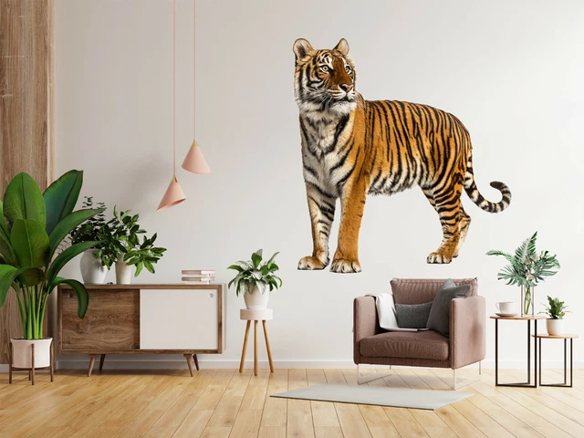 3D KING TIGER Texture O731 Animal Wallpaper Mural Poster Wall Stickers ...