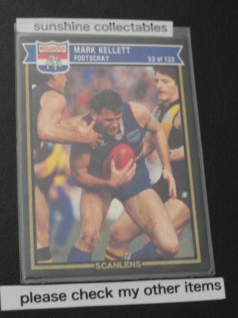 1987 SCANLENS CARD No.53 Mark Kellett Footscray EUR 5,89 - PicClick FR