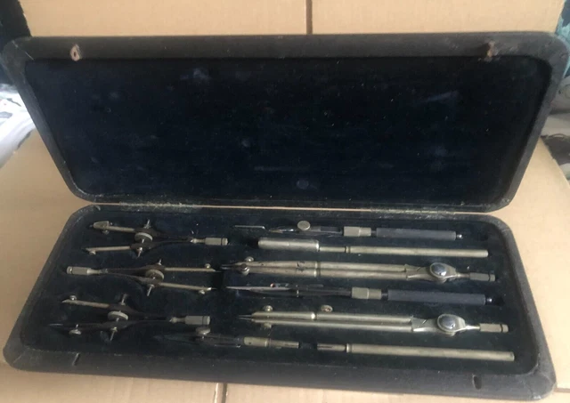 VINTAGE LEE GUINNESS Geometry Technical Drawing Instrument Draughtsman ...