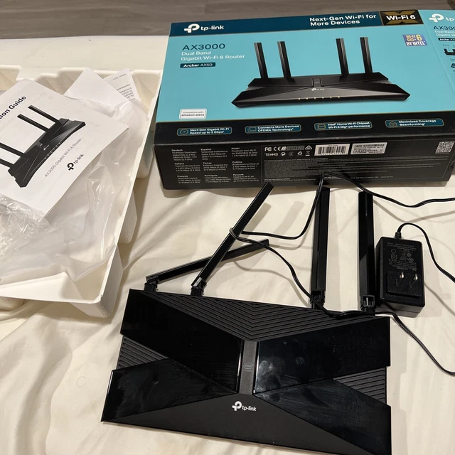 TP-LINK ARCHER AX50 AX3000 Dual-Band Wi-Fi 6 Router - Black EUR 44,50 ...