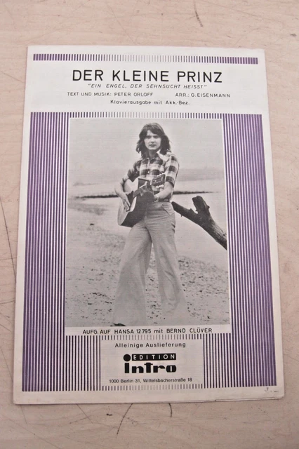 ANCIENNE NOTES DER Kleine Prinz Peter Orloff Arr. G. . Eisenmann Piano ...