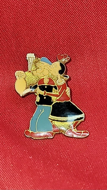 RARE POPEYE & Olive Oyl Cartoon Characters Pin Back Lapel! Vtg. EUR 4 ...