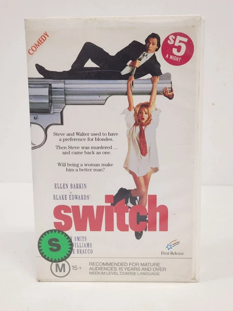 SWITCH (1991) FIRST Release Home Video VHS Blake Edwards Ex Rental $27. ...