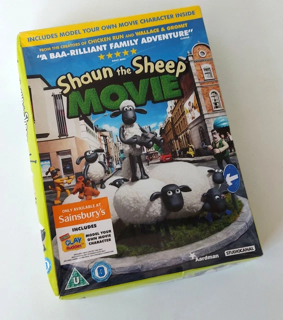 SHAUN THE SHEEP Movie, DVD Limited Edition Sainsbury's Exclusive Clay ...