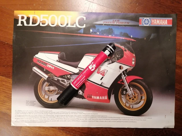 BROCHURE DÉPLIANT FRONTE Retro Yamaha Rd 500 Lc EUR 19,99 - PicClick IT