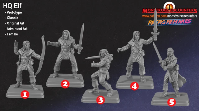 Heroquest Elf Original Advanced Female Card Art 28 30 32mm £3 75