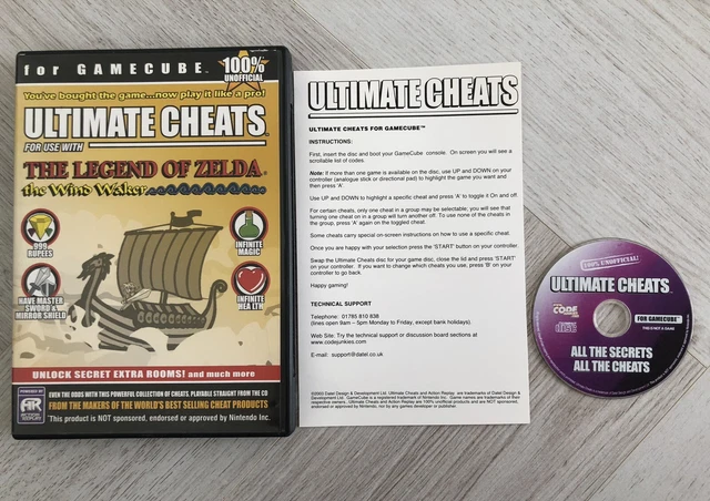 ULTIMATE CHEATS FOR Zelda Wind Waker Nintendo GameCube Action Replay ...
