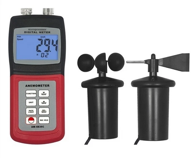 CUP WITH DIRECTION Probe Beaufort Flow Wind Speed Meter Landtek AM4836C ...