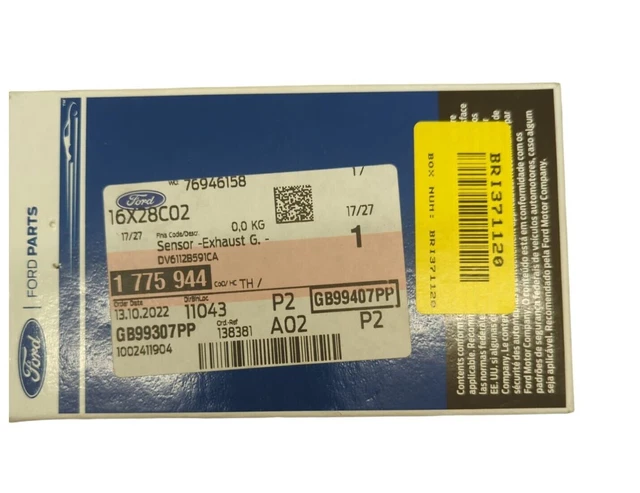GENUINE FORD FOCUS Temperature Exhaust Gas Sensor 1775944 BNIB £175.00 ...