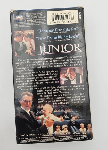 JUNIOR VHS 1995 Schwarzenegger Emma Thompson Danny Devito $3.97 - PicClick