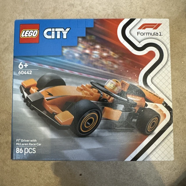 LEGO CITY F1 Driver with McLaren Race Car Toy Playset 60442 New £7.59 ...