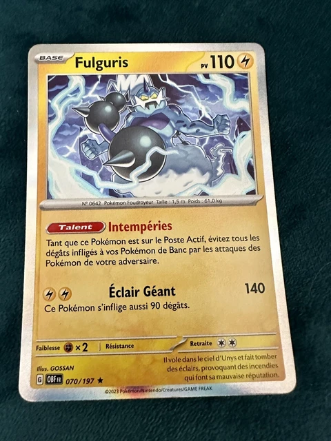 CARTE POKÉMON FULGURIS 070/197 HOLO EV3 Flammes Obsidiennes NEUF FR EUR ...