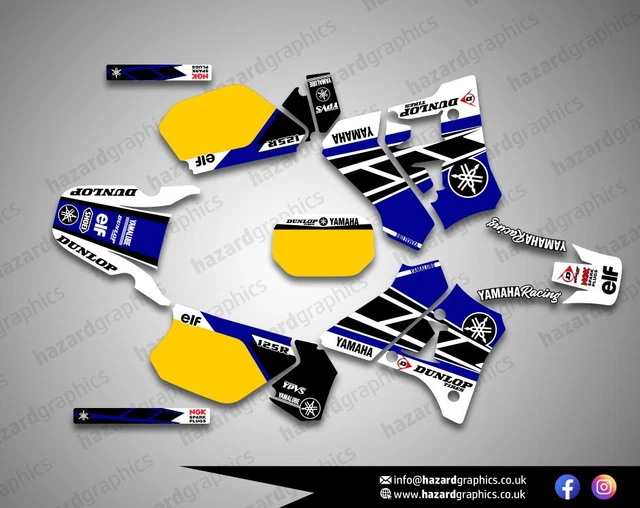 YAMAHA DT 125R DTR DT125R Graphics Kit Sticker Decal Set (Blue White ...