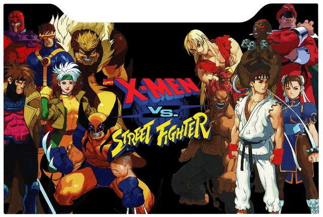 X-MEN VS STREET Fighter Arcade 1up Cabinet Riser Graphic Decal Sticker ...