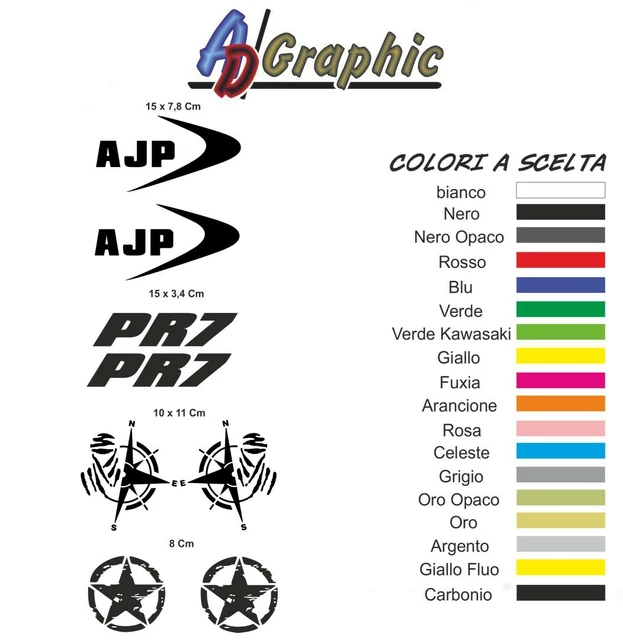 STICKERS DECAL STICKER Sticker Kit Sticker Sticker Compatible ajp pr7 ...