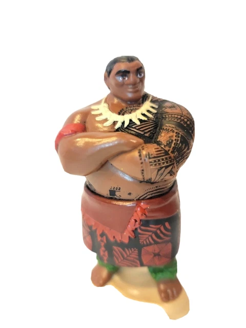 DISNEY MOANA FATHER Chief Tui 3.5" Figurine Cake Topper Play Toy PVC ...