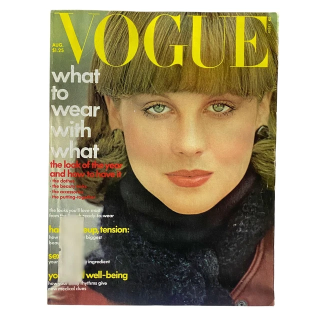 VTG VOGUE MAGAZINE August 1975 Rosie Vela by Arthur Elgort £31.46 ...