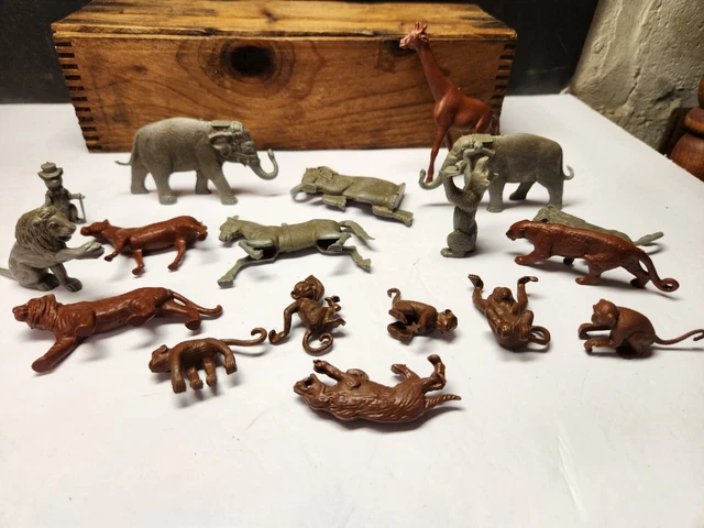 RARE MARX TOYS 1950S Super Circus Wild Animals Playset Pieces £7.01 ...