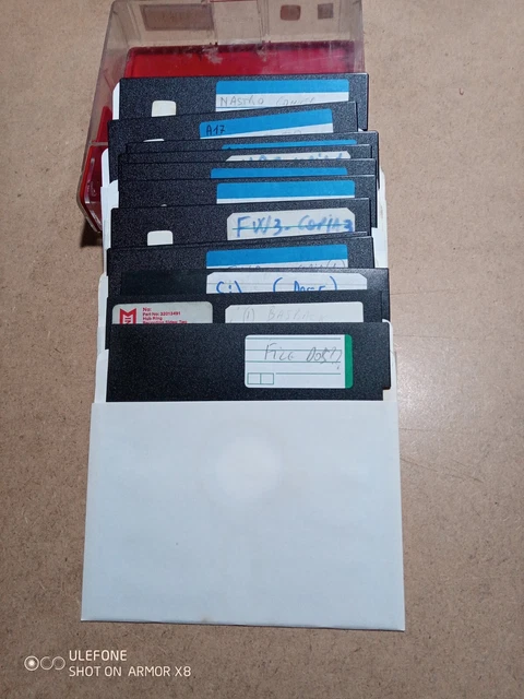 FLOPPY DISK 5 1/4-5,25 Dischetti Vintage Computer Pc Ibm Dos- Anni 70/ ...