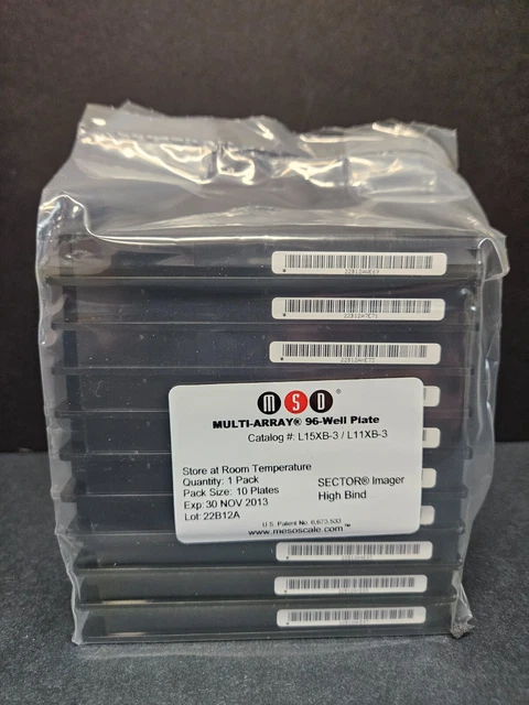 MSD MICROPLATE MULTI-ARRAY 96 Well High Bind Pack of 10 Plates $443.10 ...